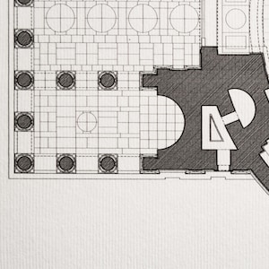 PANTHEON PRINT / Architectural Blueprint Poster - Architecture Sheet ...