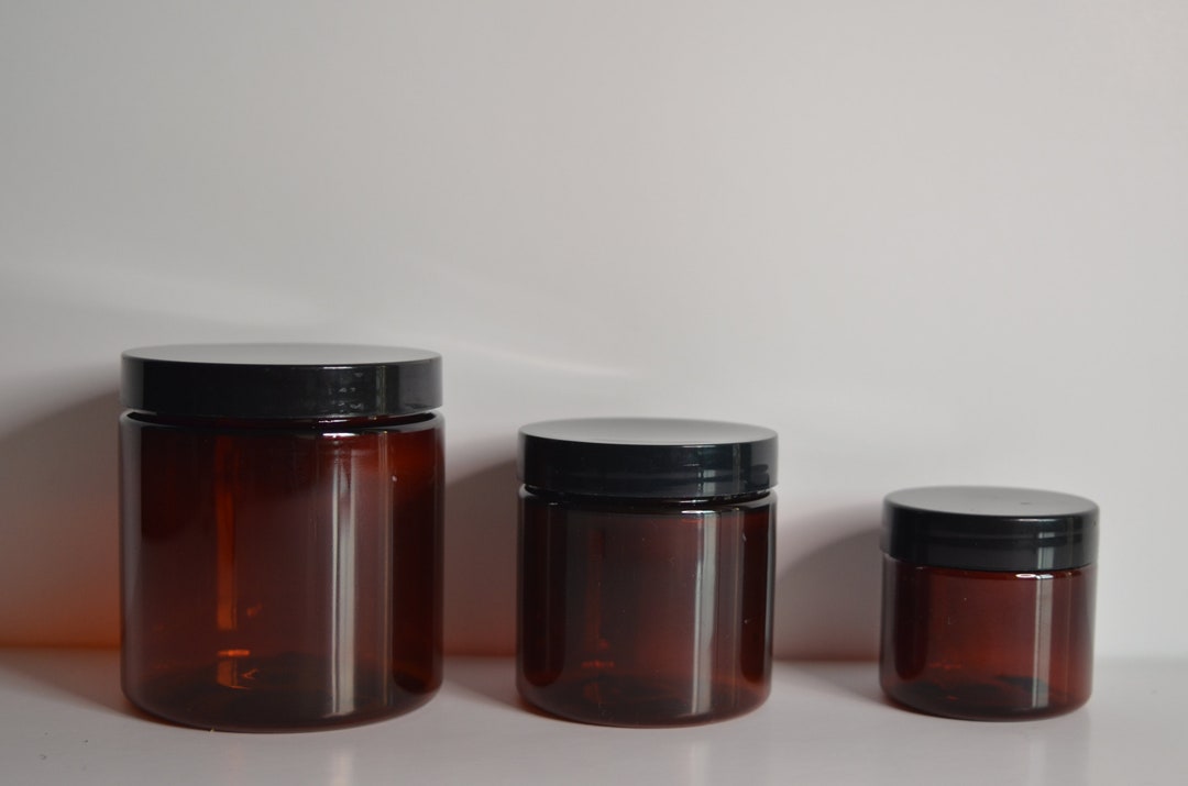 Amber Plastic Jars 2oz 4oz and 9oz (3 Pack to 96 Pack) - Etsy