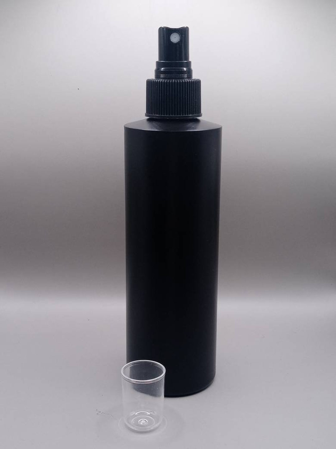 8oz Matte Black Plastic Bottle With Spray Mister or Rocker Top - Etsy