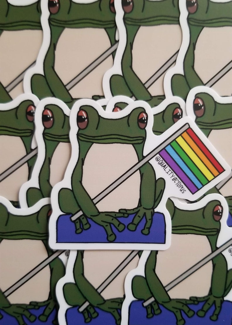 Frog Pride Flag Stickers - Etsy