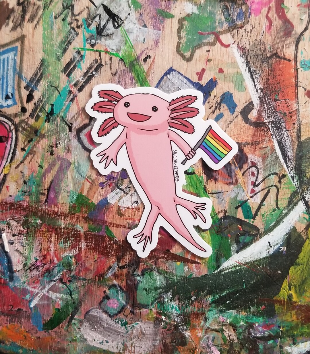 Axolotl Pride Flag Stickers - Etsy
