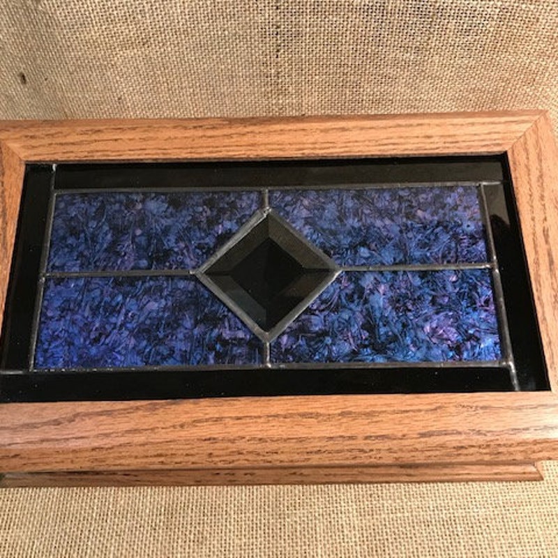 Stained Glass Wood Box - Etsy