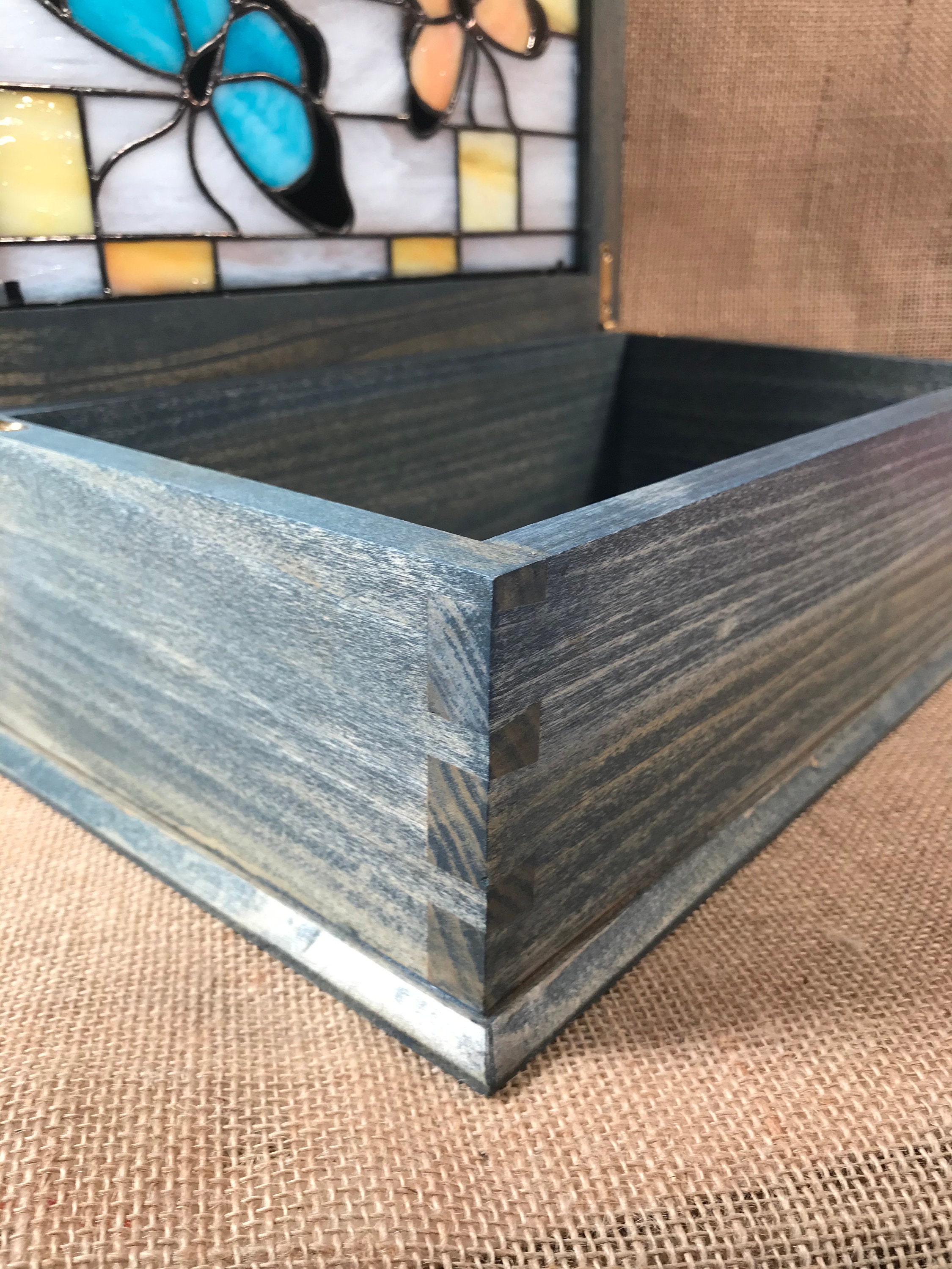 Butterfly Stained Glass Keepsake Box - Etsy