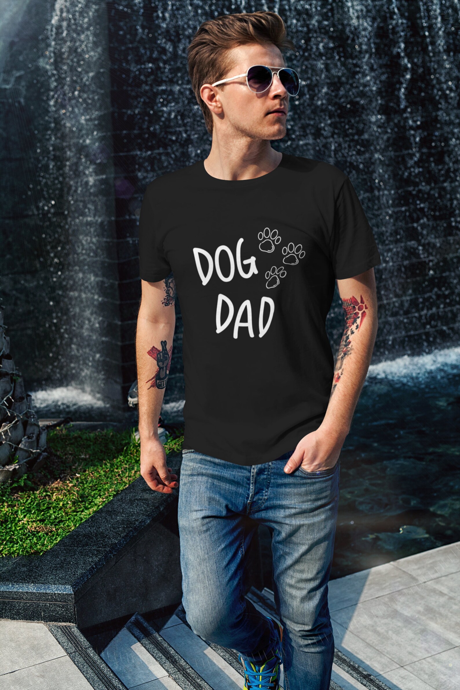 Dog Dad Short-sleeve Unisex T-shirt, Father's Day Shirt, Fur Dad, Gift ...