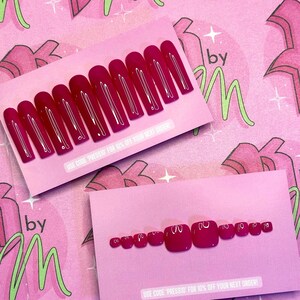 PAMPERED NAIL & TOE Set Luxury Press on Nails Press on Toe Nails Glue ...