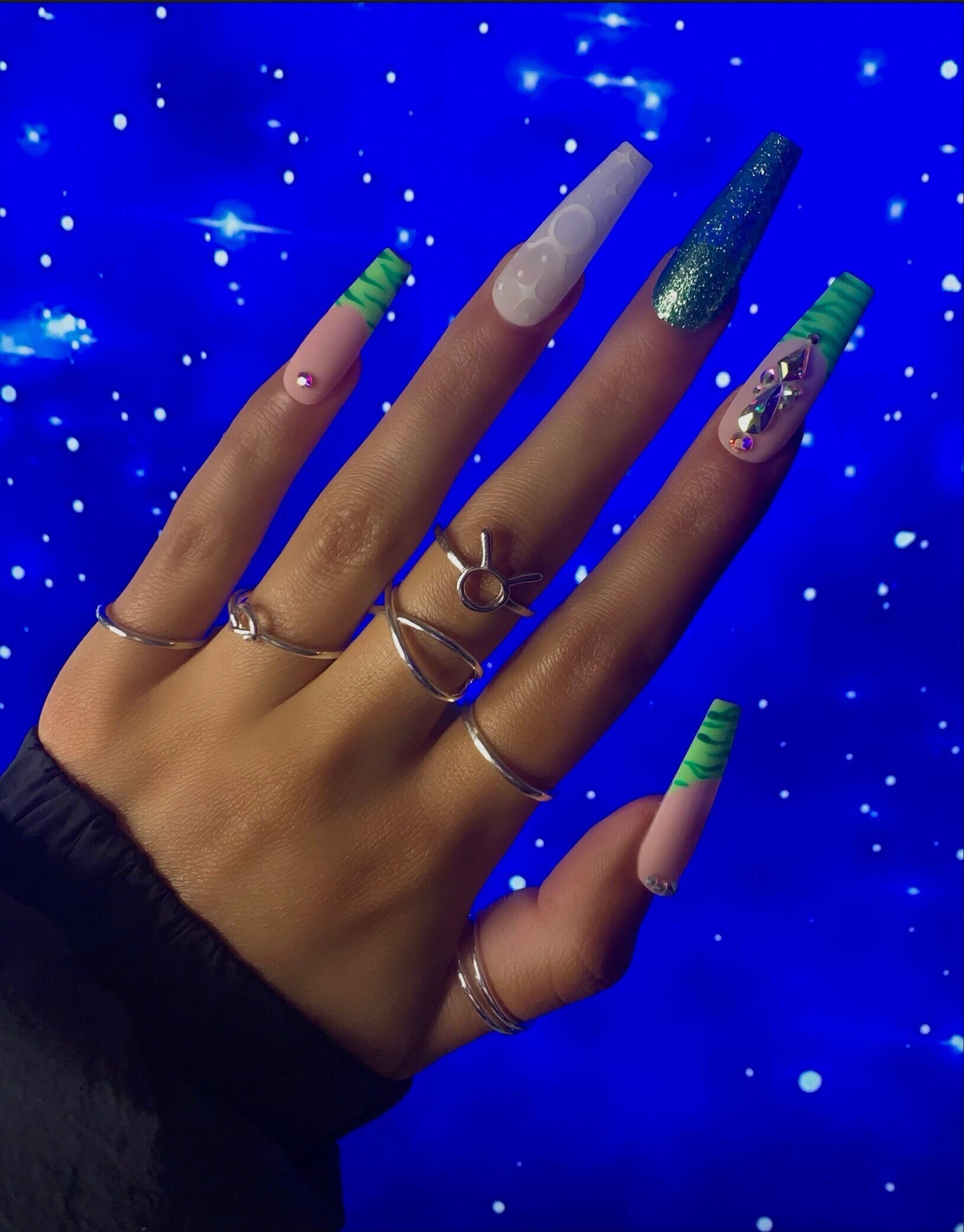 Taurus Season Press On Nails Ready To Ship Acrylic & Press On Nails ...