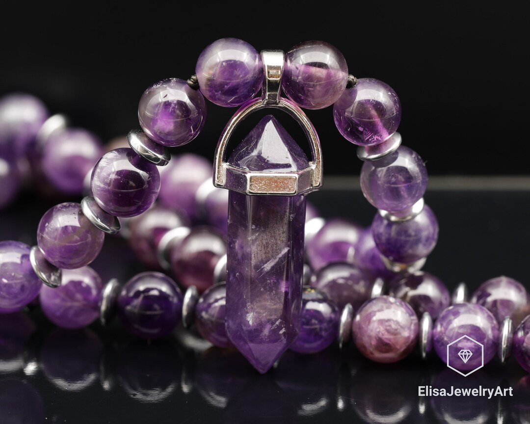 Purity of Spirit Women's Natural Pointed Amethyst Pendant Natural ...