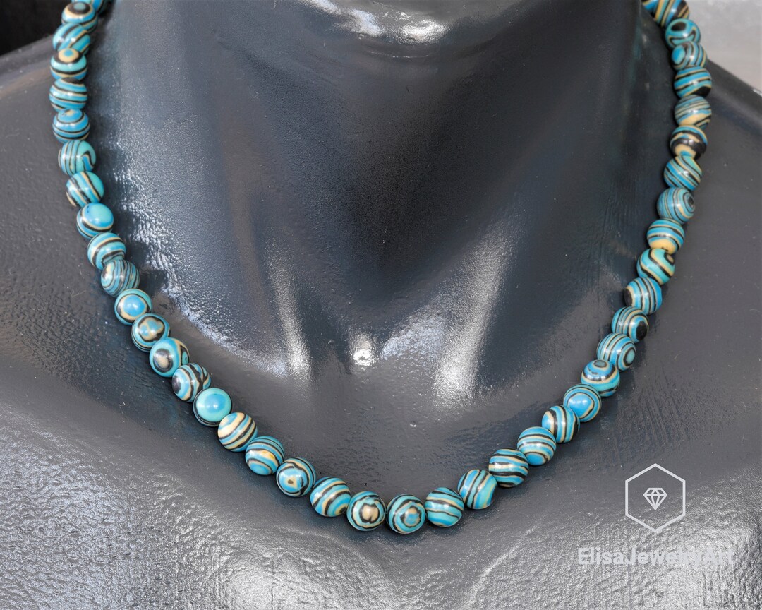 Natural Blue Fordite Necklace Idea Crystal Gemstone Strong Clasp ...