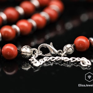 Natural Red Jasper Pendant Necklace Red Jasper Beads Release Necklace ...