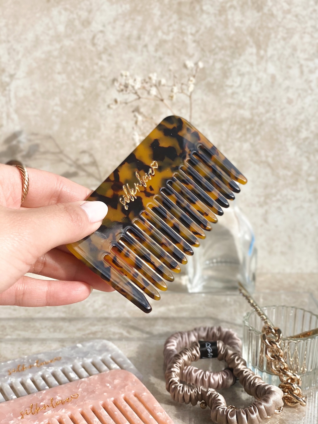 Tortoise Hair Comb | Detangling | Anti-frizz | Acetate Comb | Pocket ...