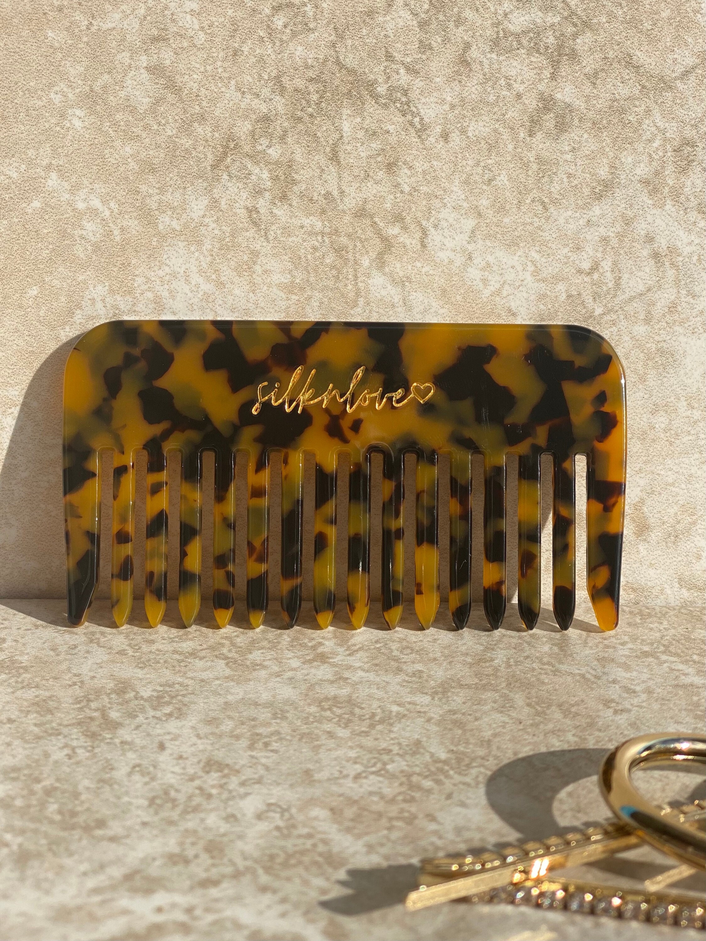 Tortoise Hair Comb Detangling Anti-frizz Acetate Comb | Etsy