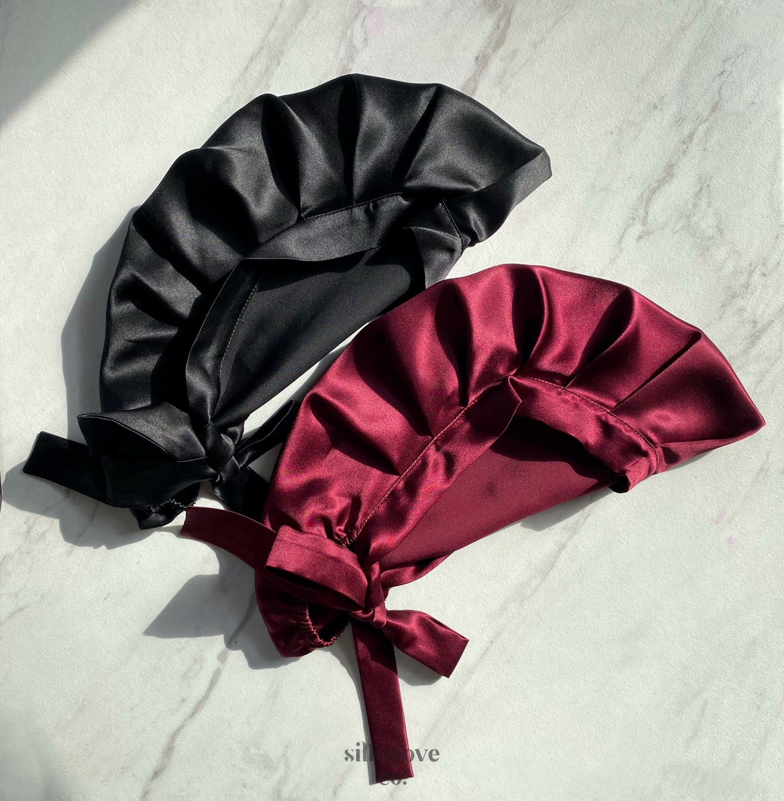 Silk Bonnet | Sleep Hair Cap | Pure Silk Sleep Cap | Red Bonnet ...