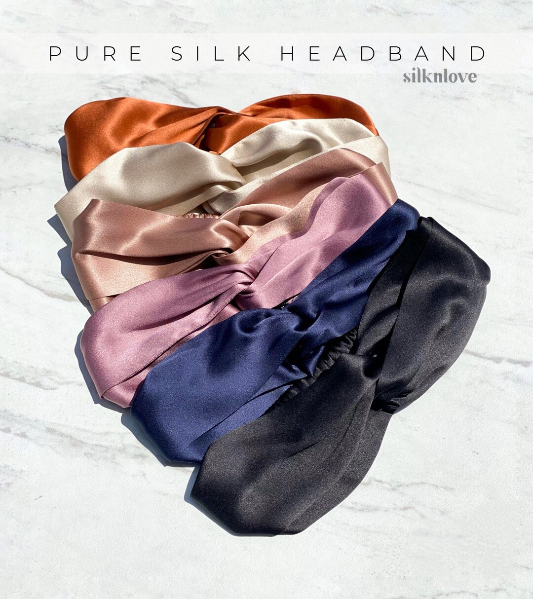 Pure Silk Headband | 100% Mulberry Silk | Silk Headband | Luxury Silk ...