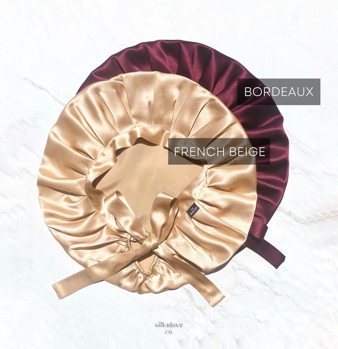 Mulberry Silk Bonnet Set | Comfortable Tie, Healthy Hair | Best Selling ...