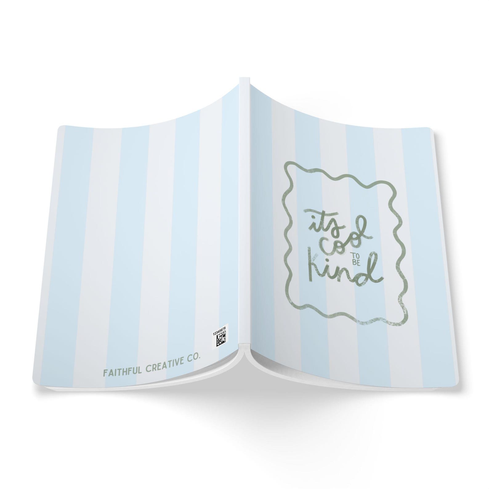 Its Cool to Be Kind Journal - Blue Stripe Softcover Journal - Mental ...