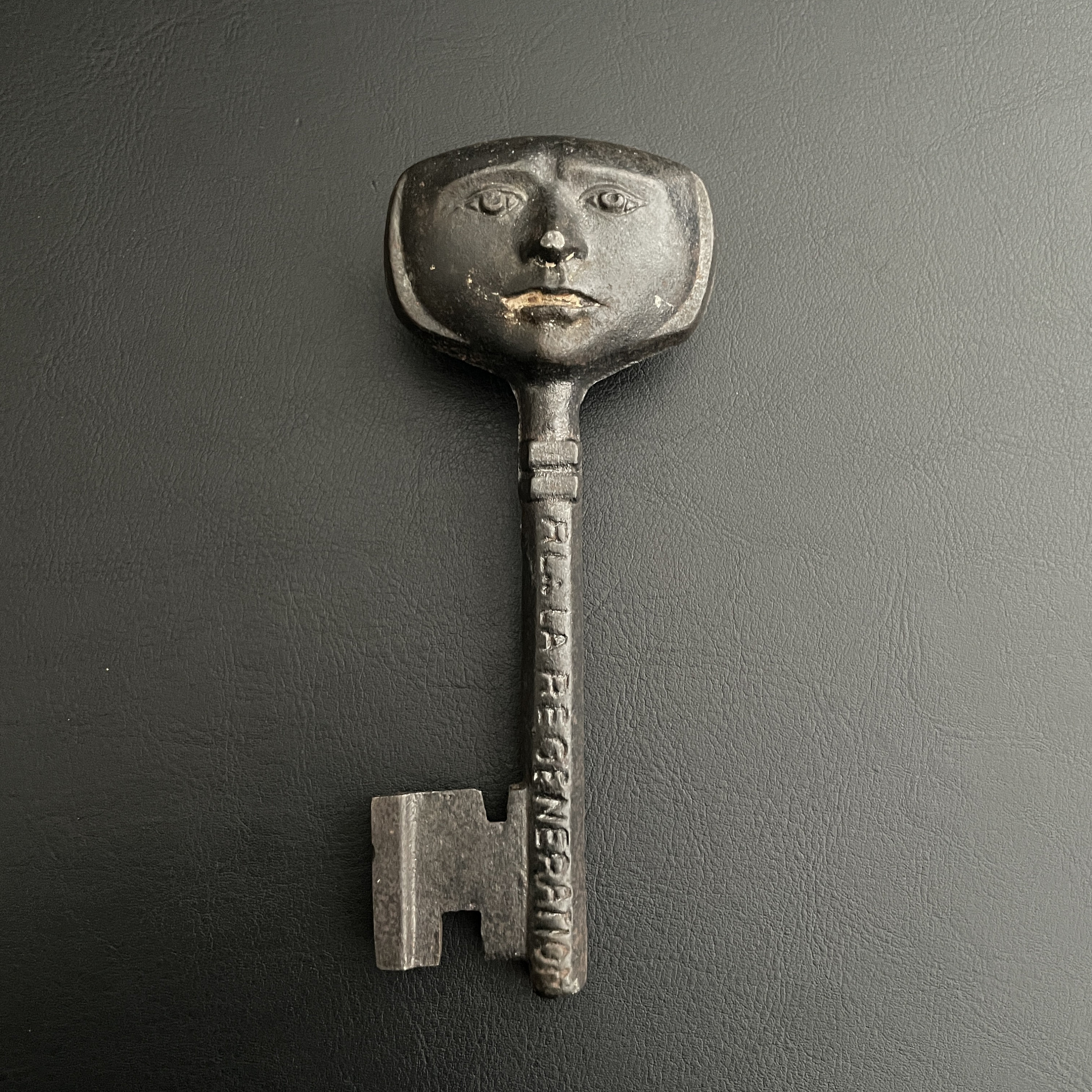 Rare Vintage Skeleton Key With Faces - Etsy