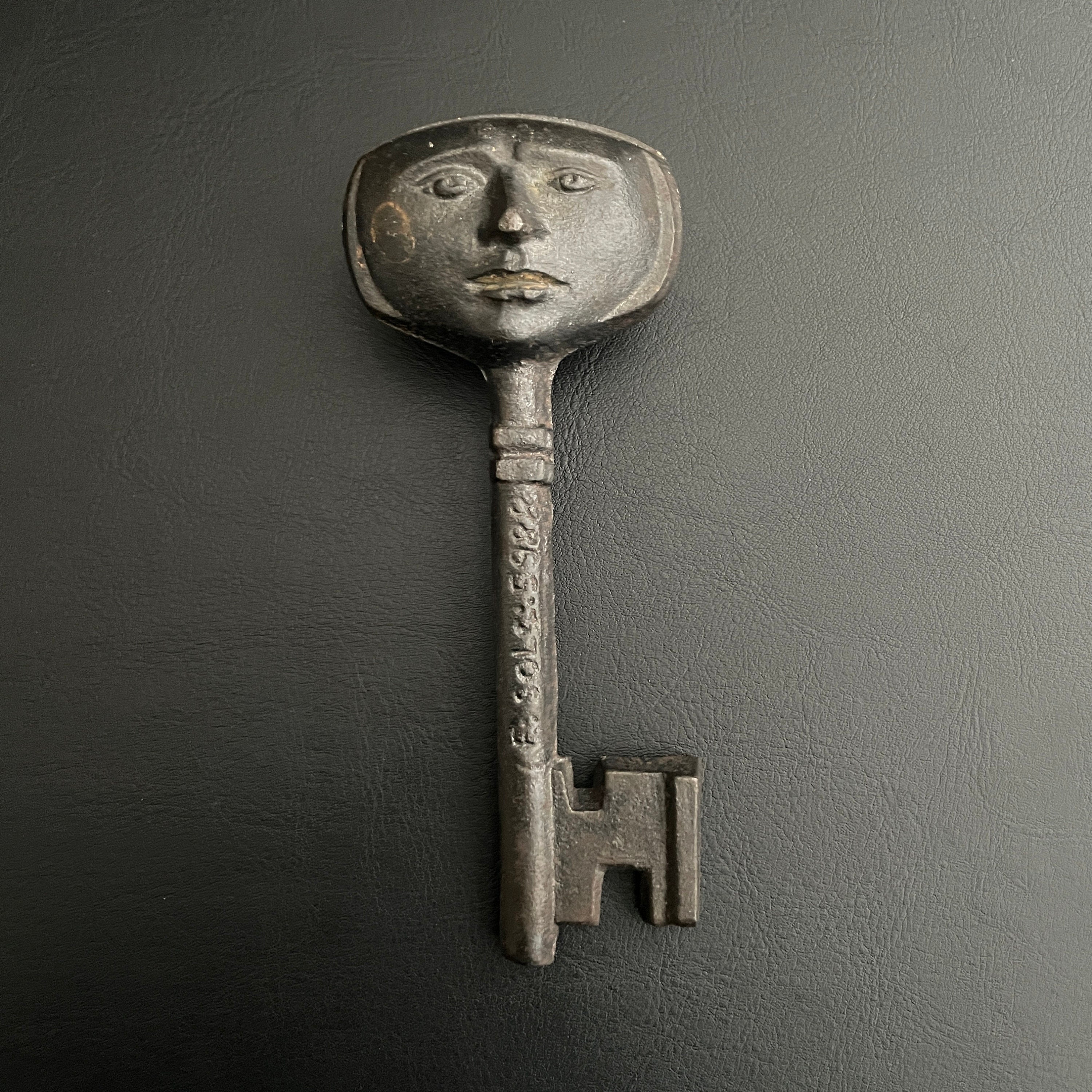 Rare Vintage Skeleton Key With Faces - Etsy