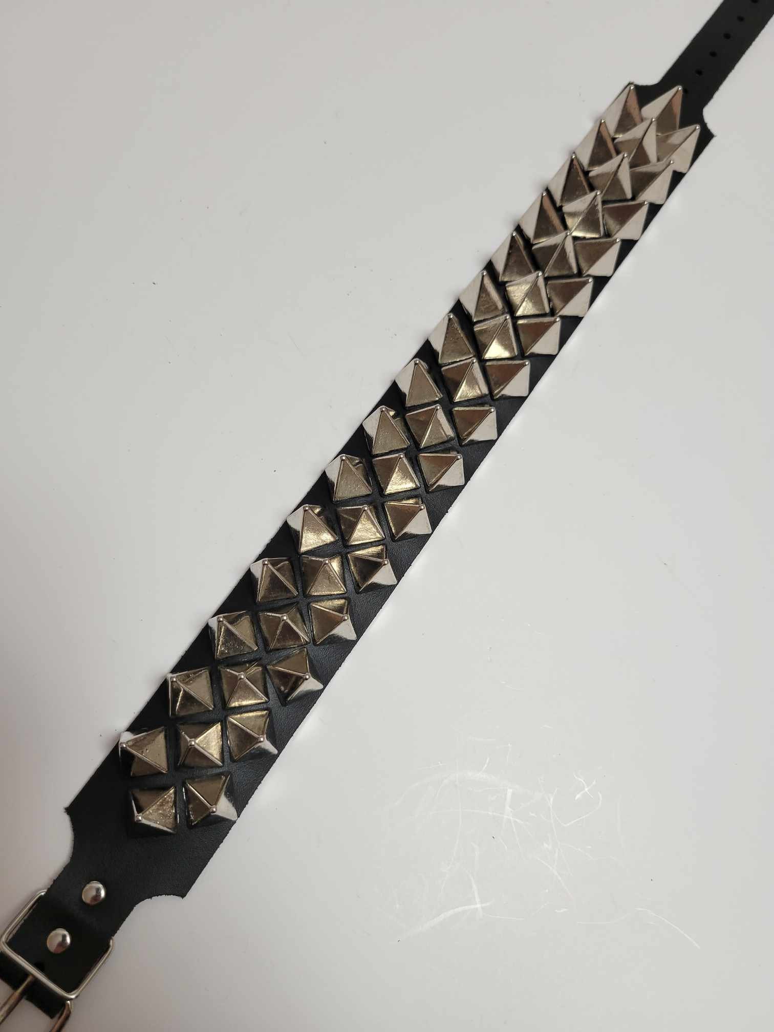 Leather Choker With 4 Sides Pyramids Spikes in an Amazing Layout,gothic ...
