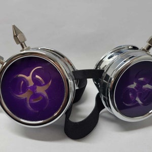 Cyber Goggle With Spikes and Acrylic Lenses Laser Cut in Bio Hazards ...