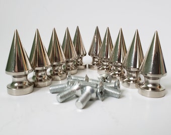 Gold Giant Tree Spikes and Studs 25mm / 1 Screwback Metal Spikes With ...
