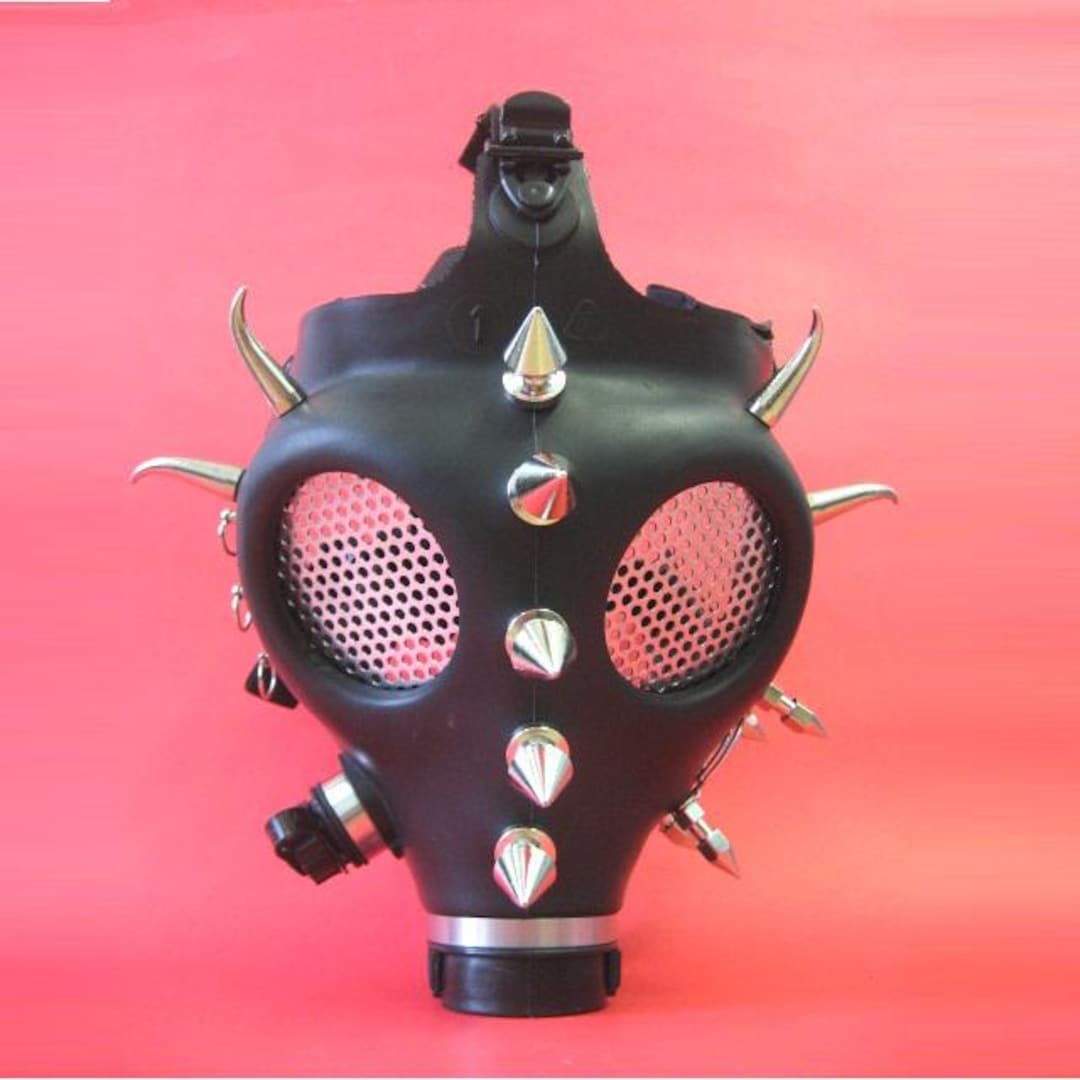 Cyber Gothic Gas Mask,rave Mask,industrial Techno Mask,dj Mask,spiked ...