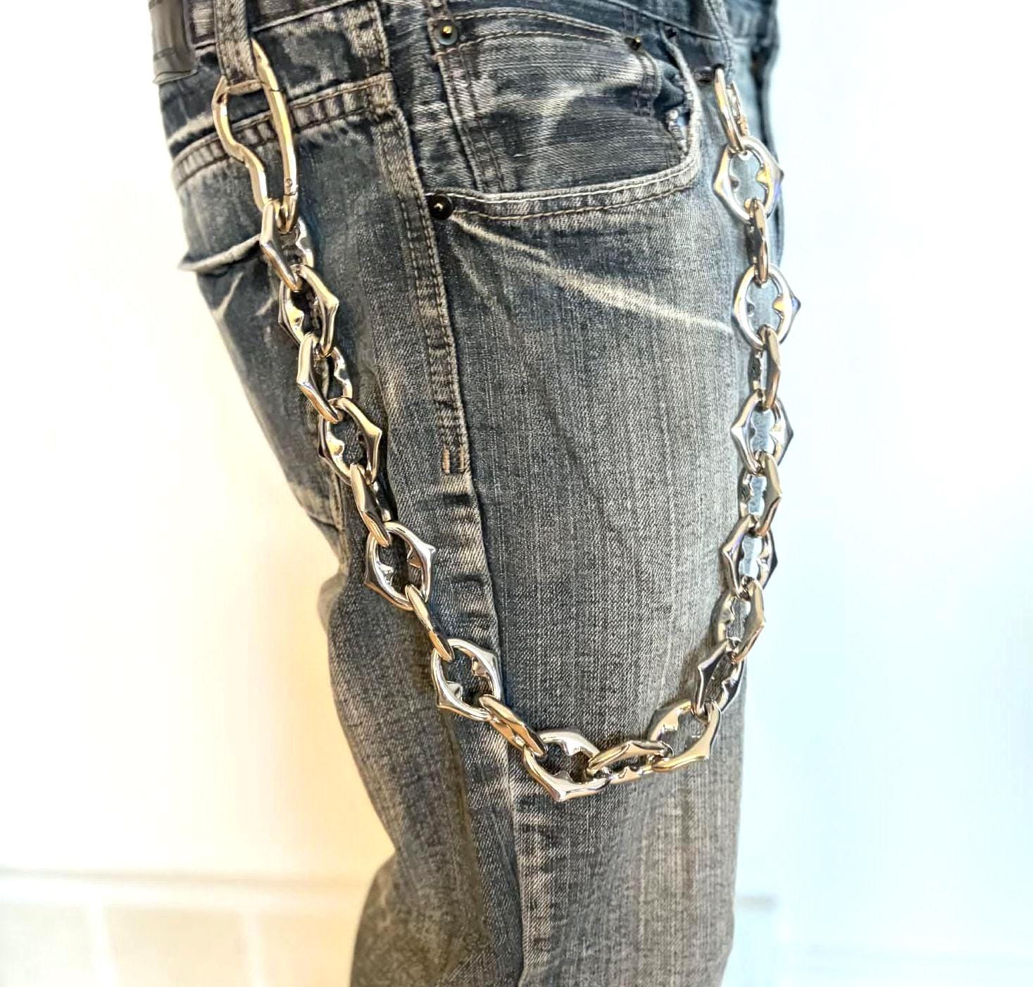 Non-tarnish Stainless Steel Jean Chain,wallet Chain,chunky Heavy Metal ...