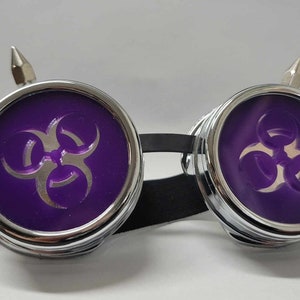 Cyber Goggle With Spikes and Acrylic Lenses Laser Cut in Bio Hazards ...