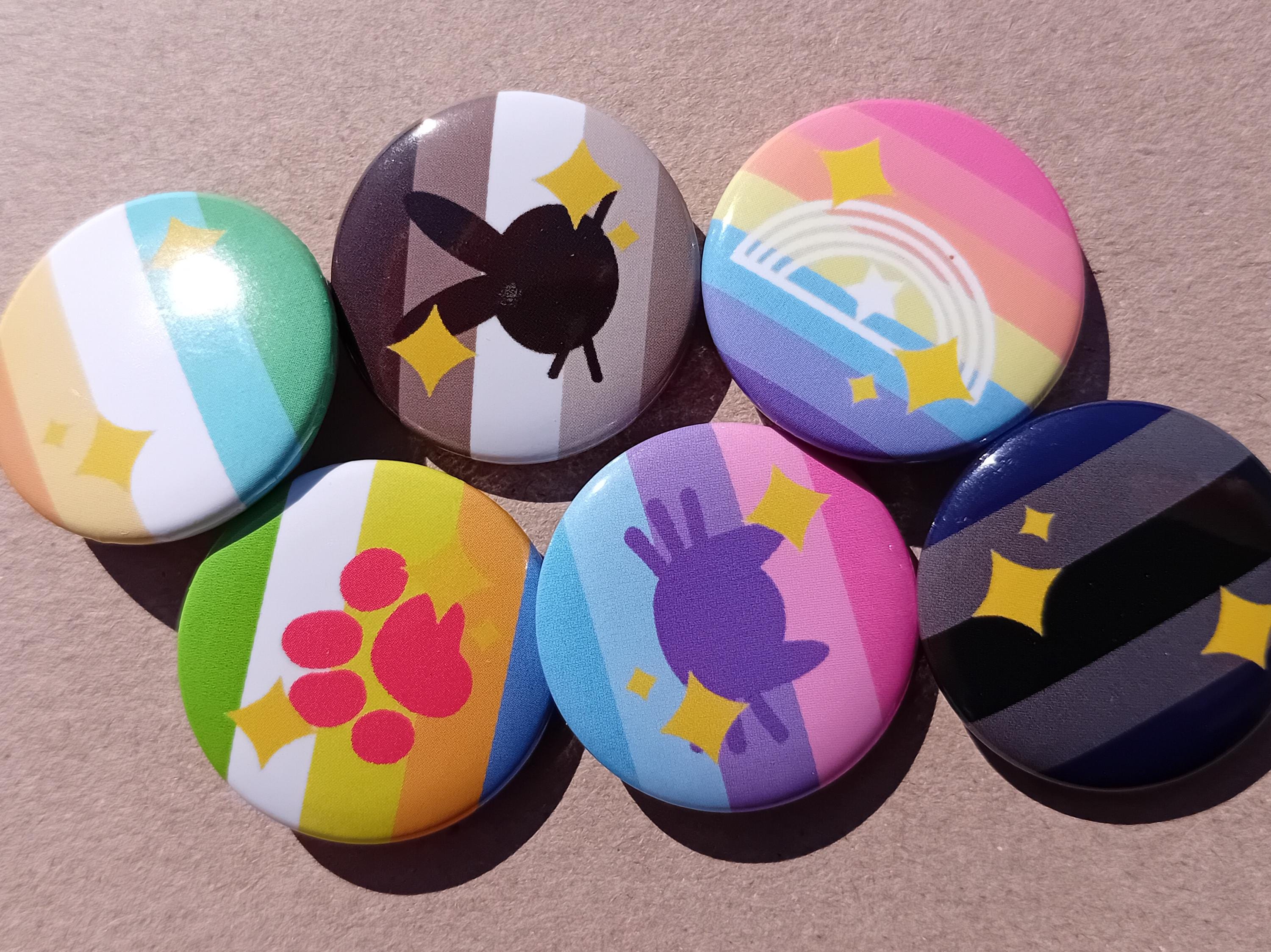 Xenogender Mini Buttons [25mm] (xenogender, Pupgender, Catgender ...