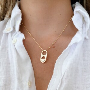 Soda Tab Necklace, Soda Tab Jewelry, Pull Tab Pendant, Can Tab Necklace ...