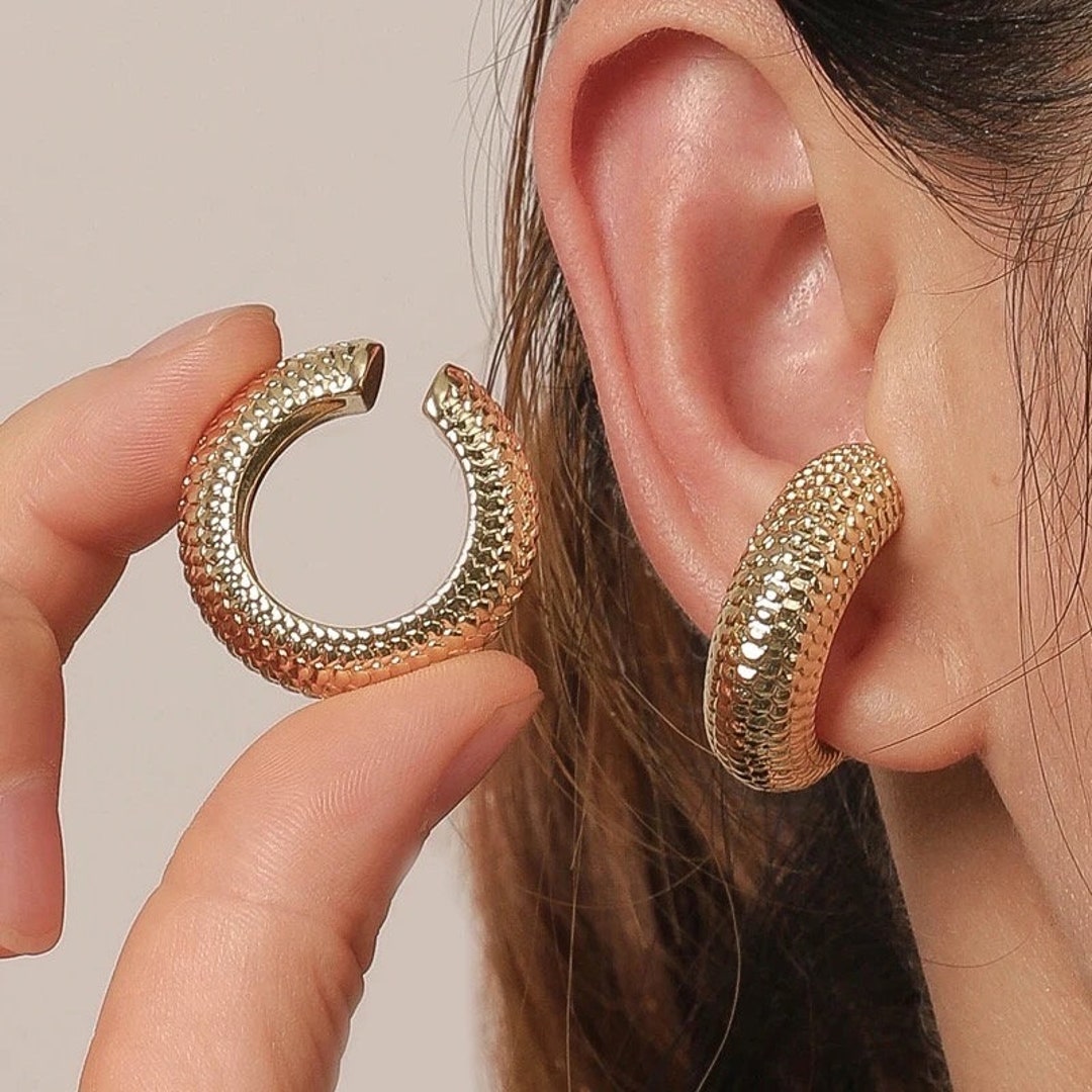 Chunky Ear Cuff Snake Ear Cuff Textured Ear Cuff - Etsy