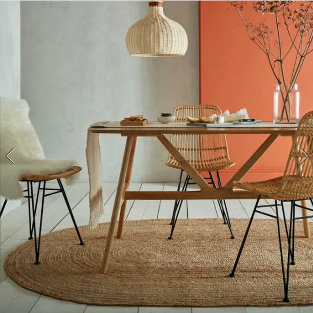 Oval Jute Rug Carpet Runner Natural Rectangle Handmade Rustic Look ...