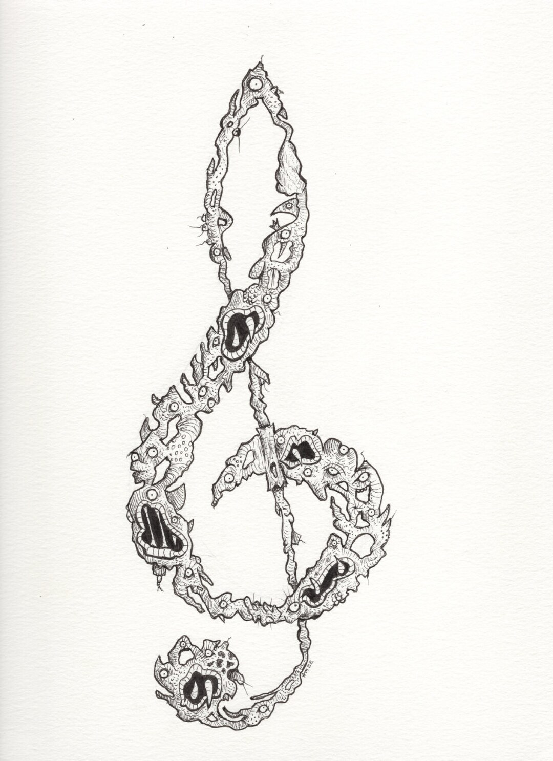 Treble Maker - Snot Goblin - Original Hand-drawn Illustration | B&W ...