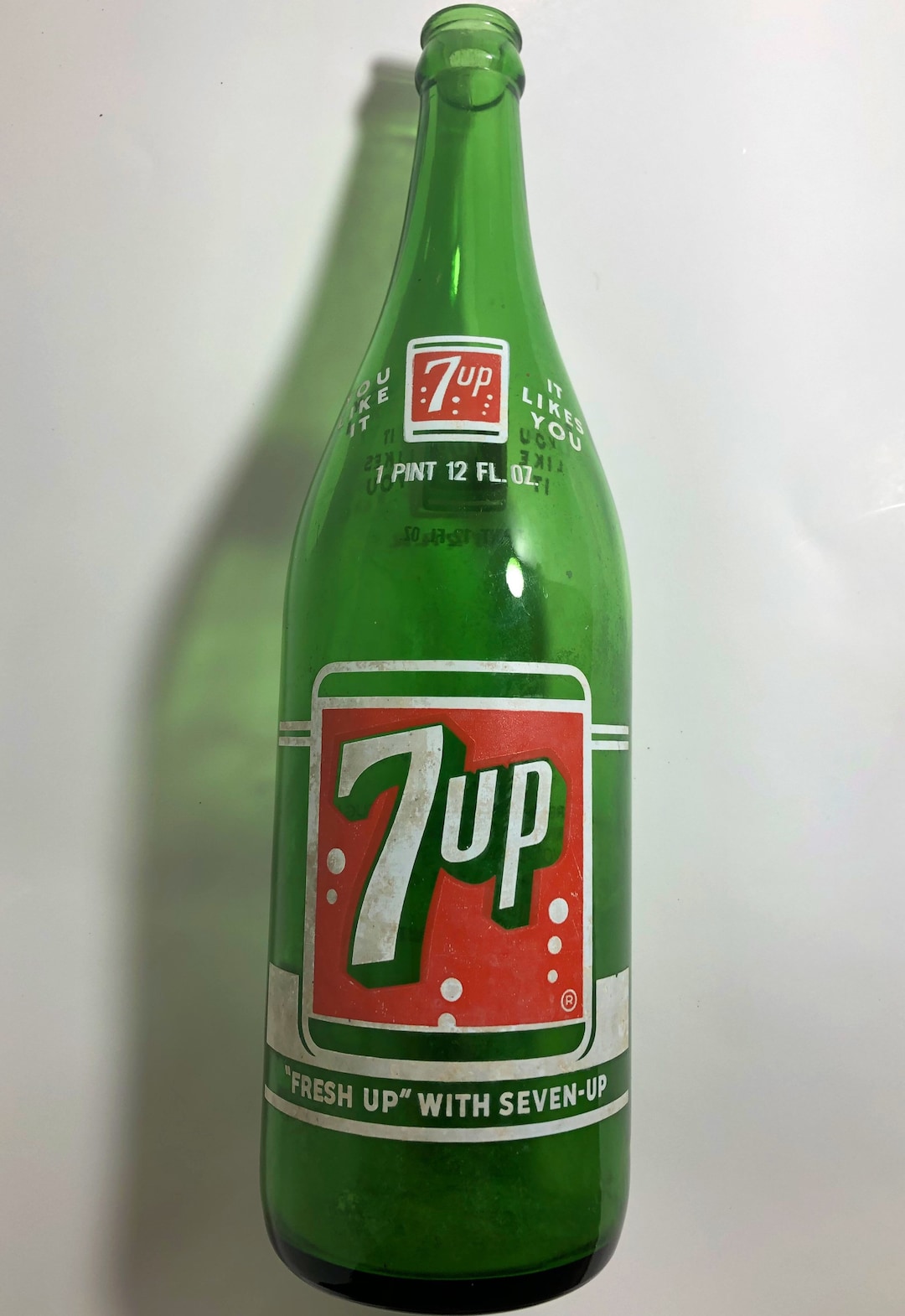 Vintage 7up Bottle Quart 32 Oz. 1960s You Like It It Likes You Seven-up Fresh Up - Etsy Canada