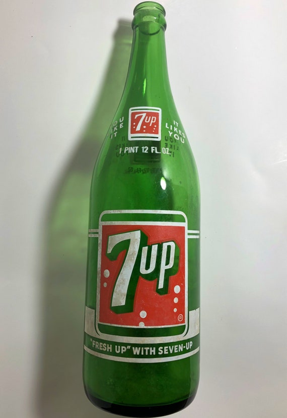 Vintage 7up Bottle Quart 32 Oz. 1960s You Like It It Likes You | Etsy ...