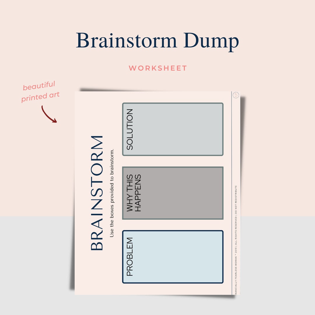 The Brainstorm Worksheet | Digital Download | Business | Project ...