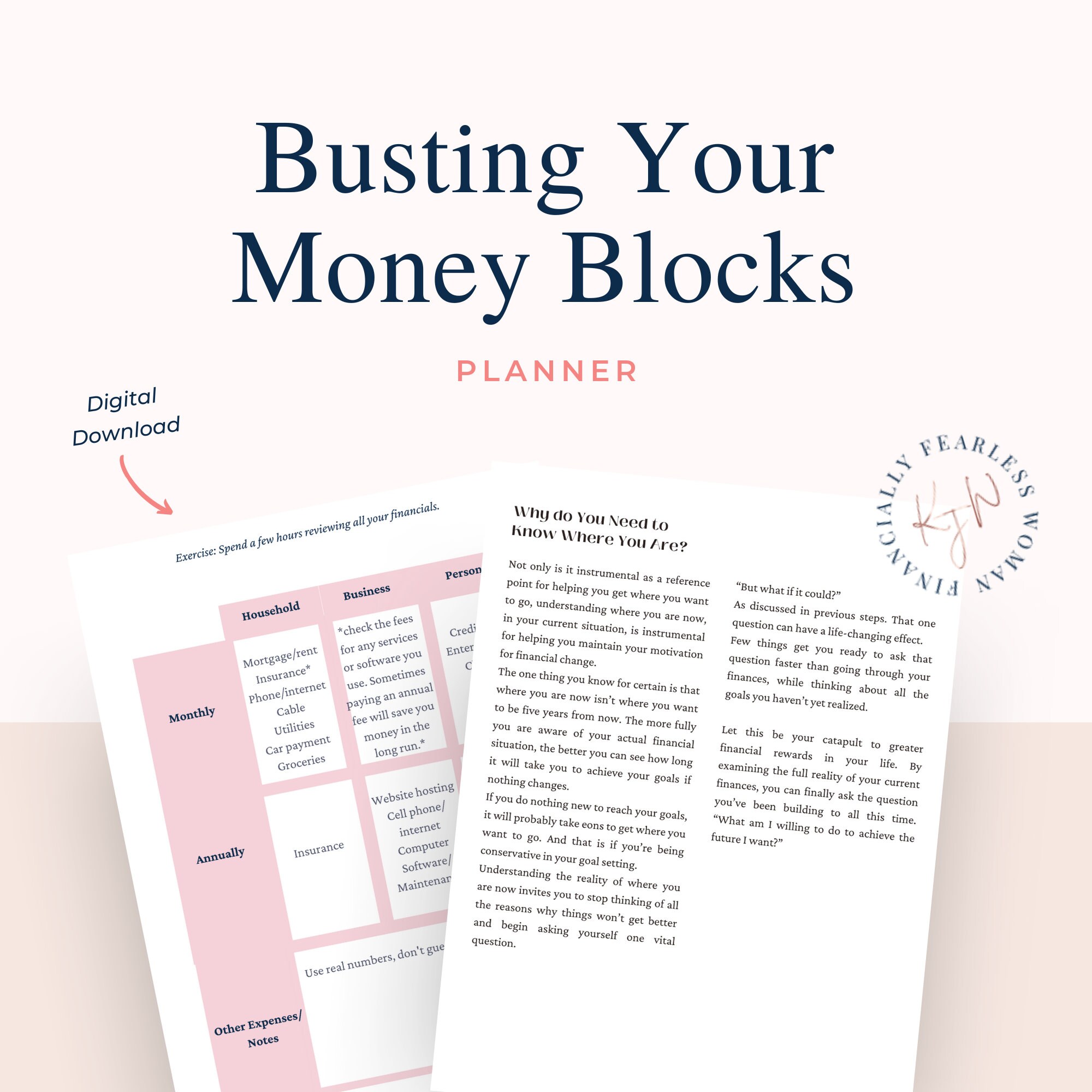 Busting Your Money Blocks Planner - Etsy
