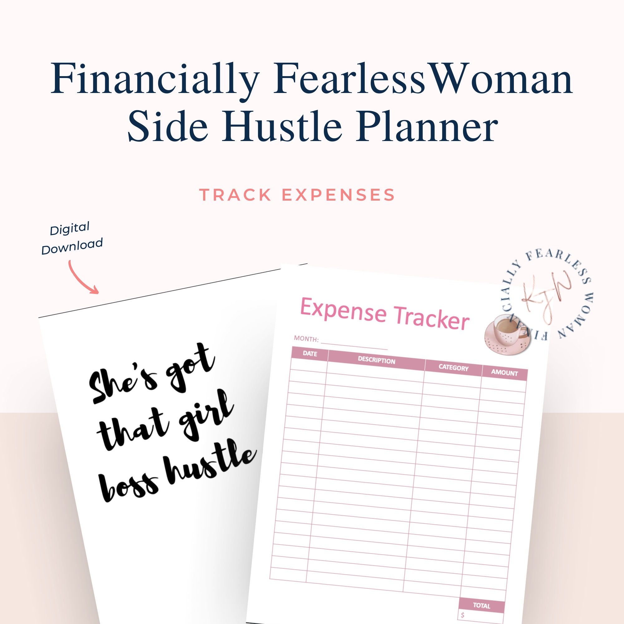Side Hustle Business Weekly Planner | Financially Fearless Woman ...