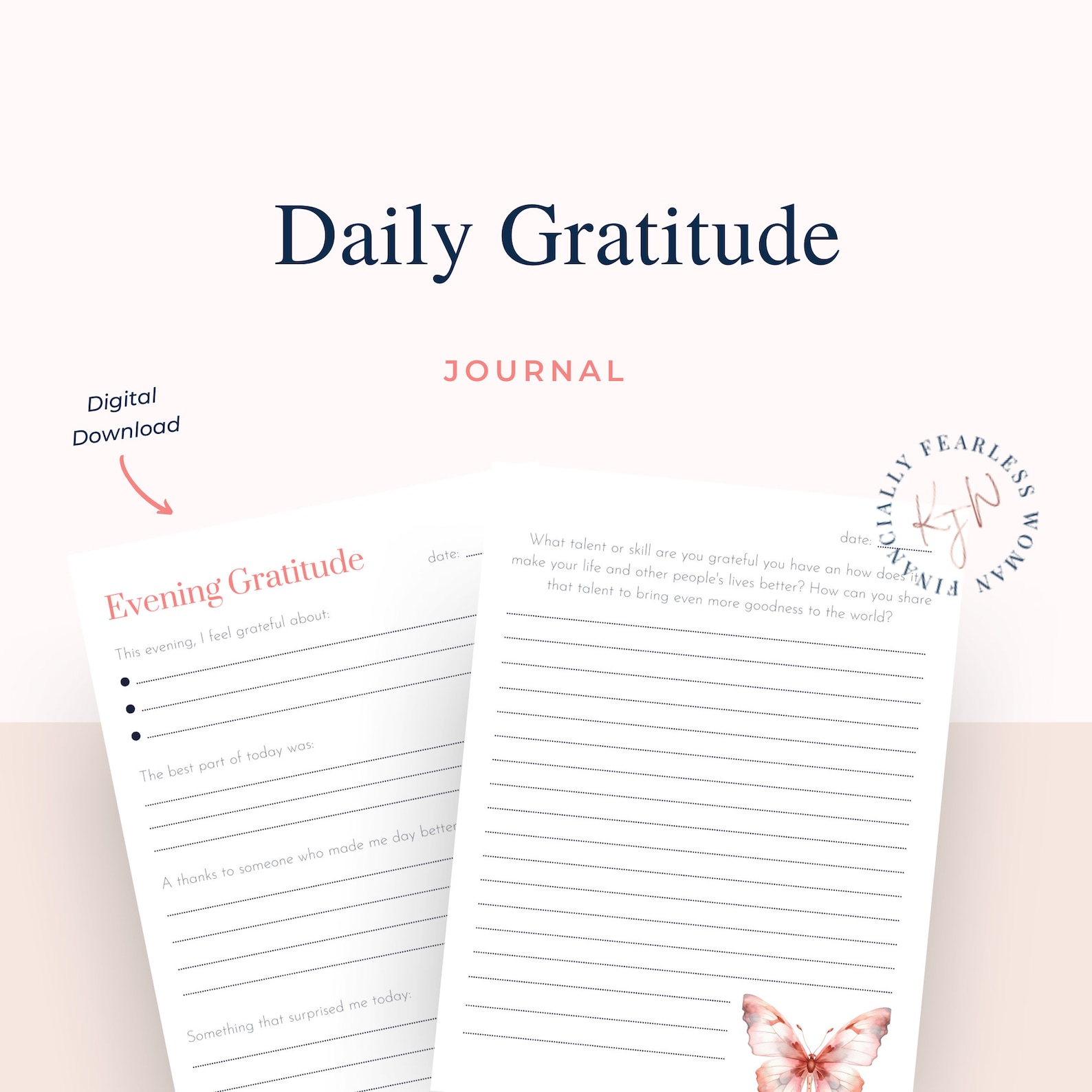 Rose Gold Butterfly Gratitude Journal: Embrace Joy and Appreciation ...
