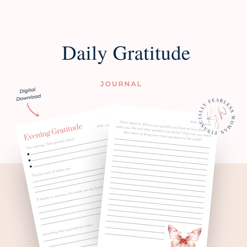 Rose Gold Butterfly Gratitude Journal: Embrace Joy and Appreciation ...