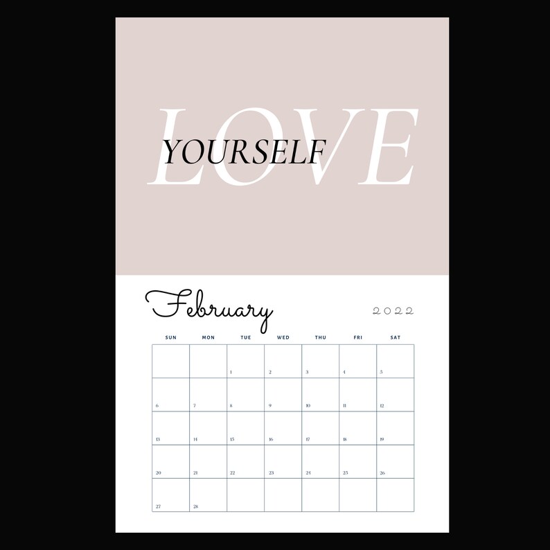 Motivational Digital Wall Planning Calendar 2022 | Etsy