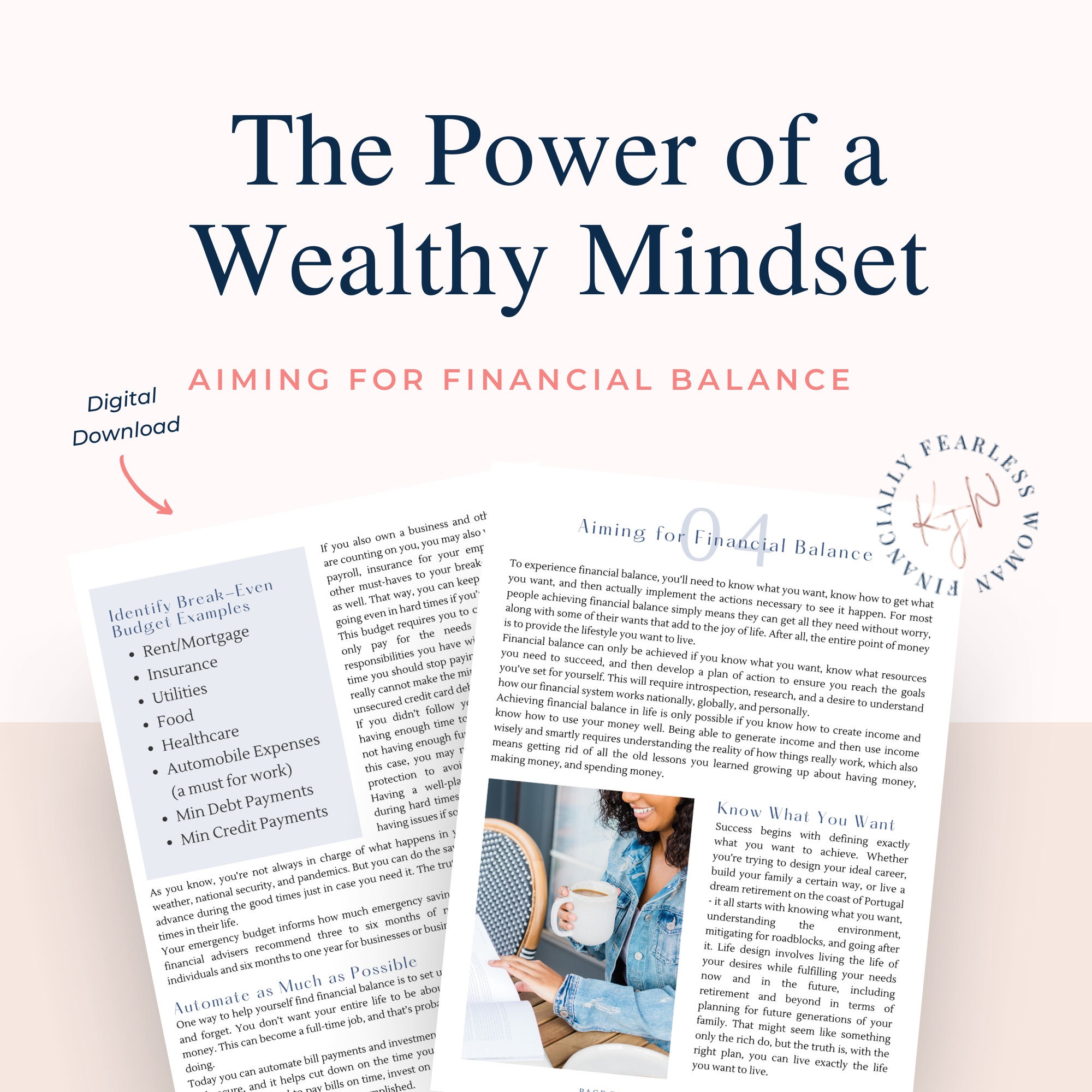 The Power of a Wealthy Mindset Printable Workbook Financial Mindset ...