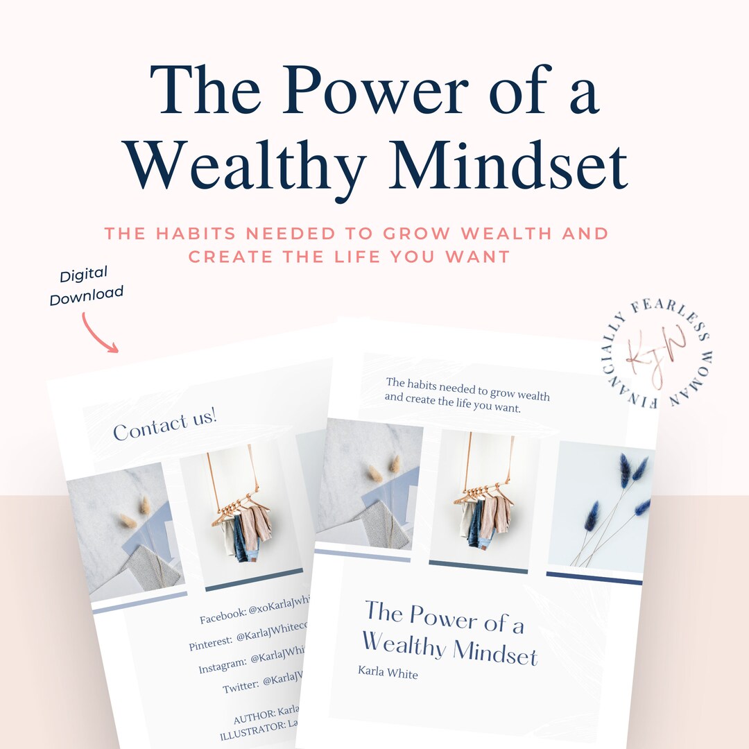 The Power of a Wealthy Mindset Printable Workbook Financial Mindset ...