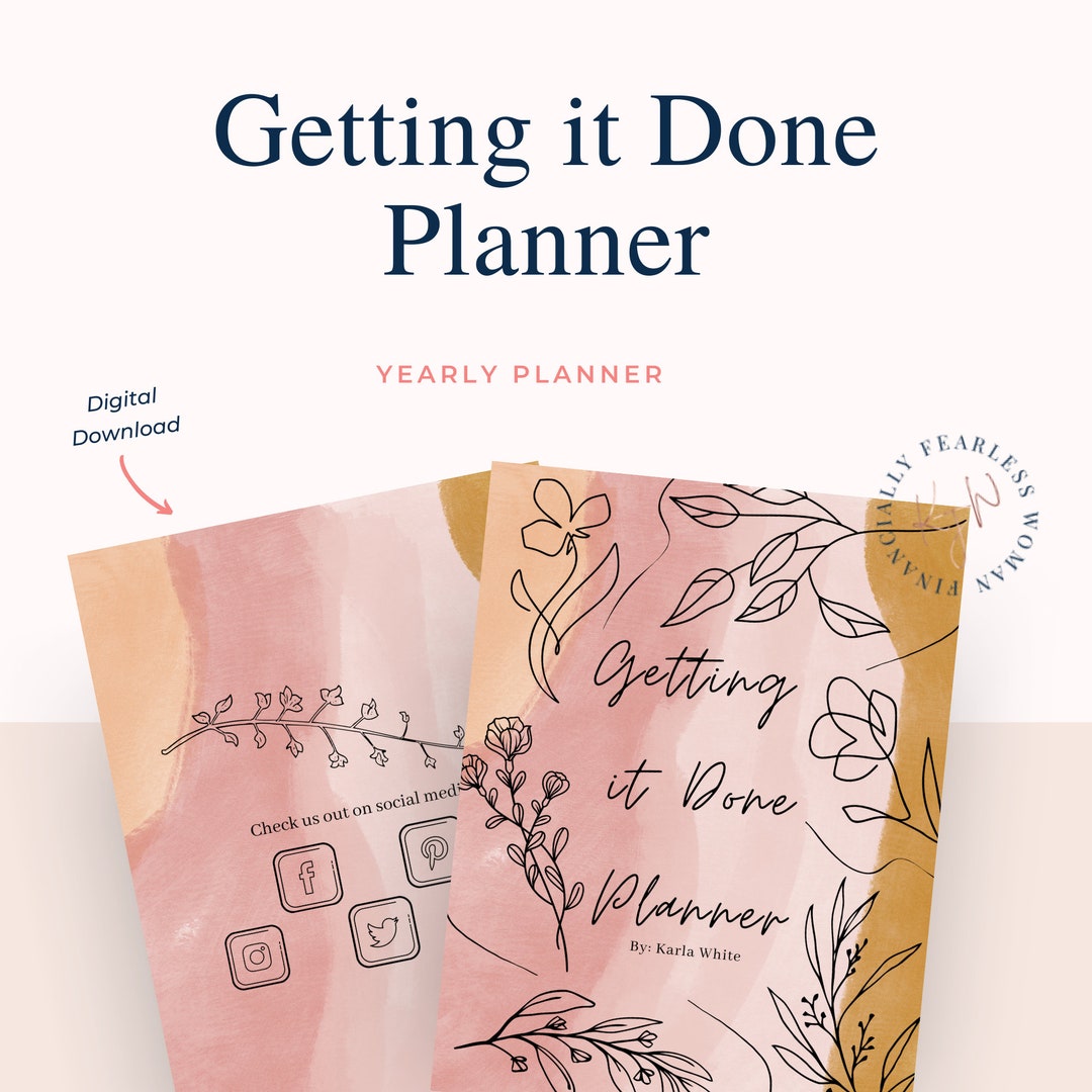 Get It Done Motivational Daily Planner | Digital Download | Daily ...
