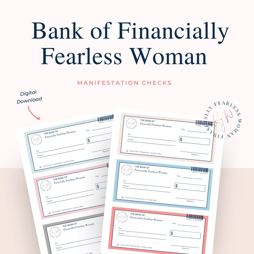 Manifestation Checks Bundle | Vision Board Checks | Prosperity | Law of ...