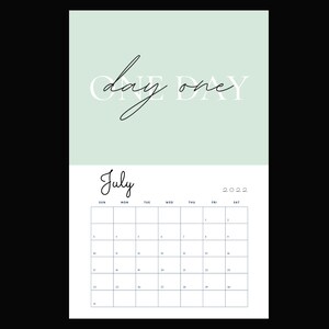 Motivational Digital Wall Planning Calendar 2022 | Etsy