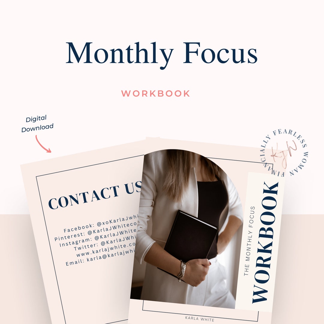 Monthly Focus Workbook, Goal-setting and Guided Reflection and Analysis ...