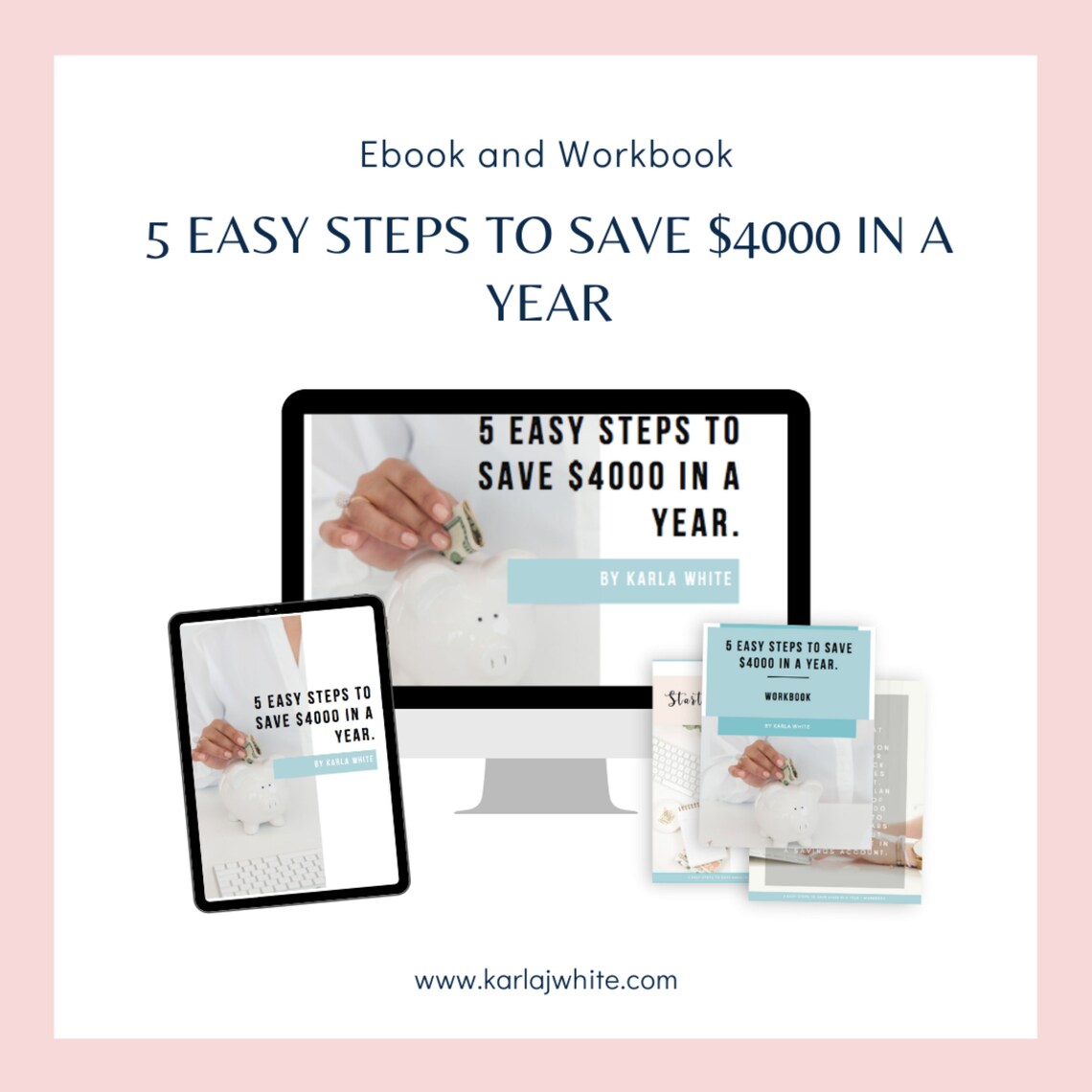 5 Easy Steps to Save 4000 Dollars in a Year Savings and | Etsy