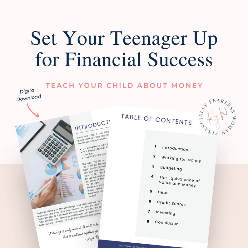 Financial Literacy Ebook for Teaching Your Teenagers Good Money Habits ...