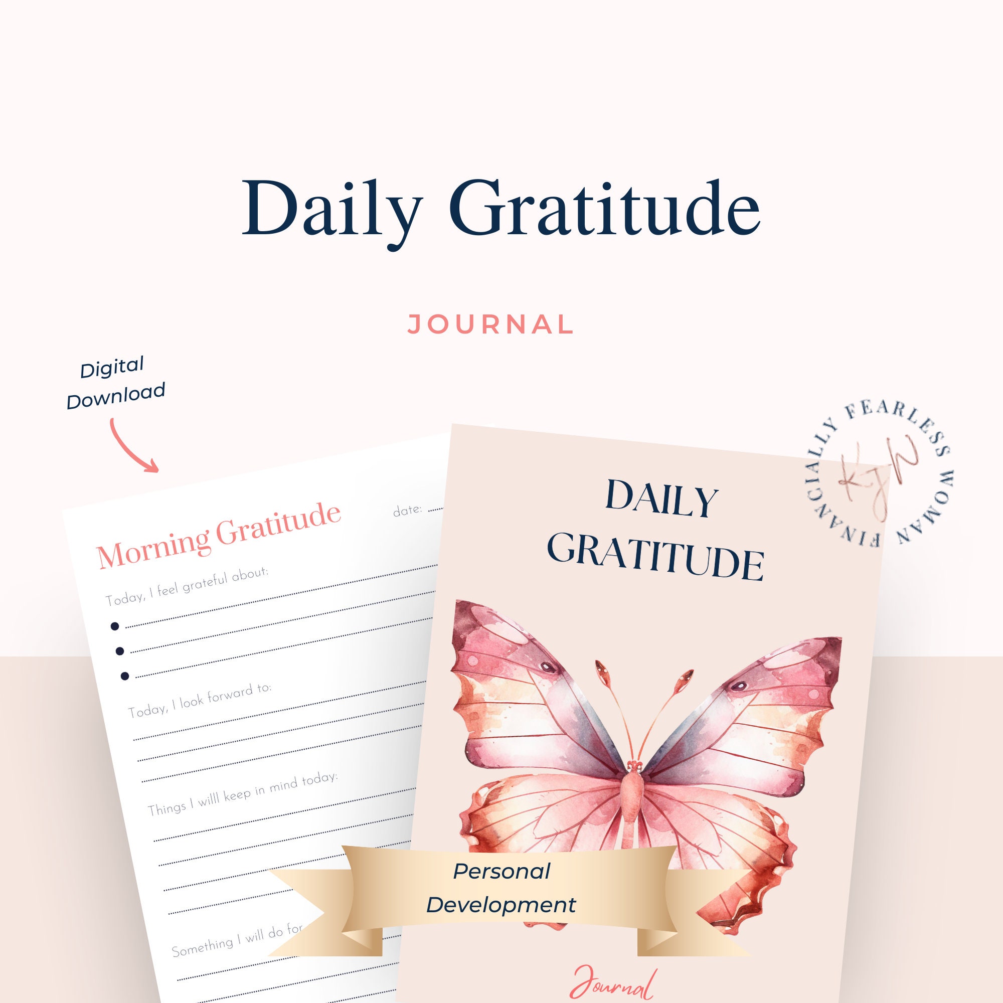 Rose Gold Butterfly Gratitude Journal: Embrace Joy and Appreciation ...