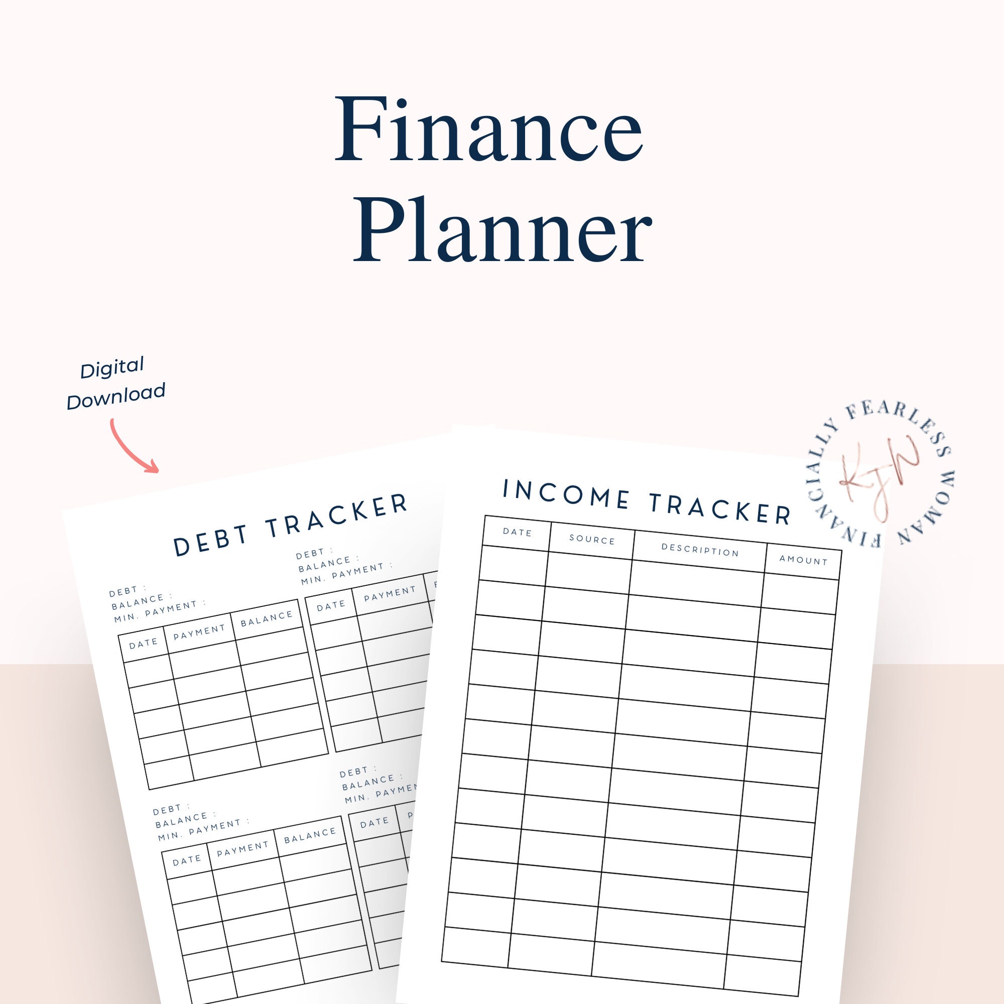 Finance Planner Bundle, Budget Planner Templates, Financial Savings ...